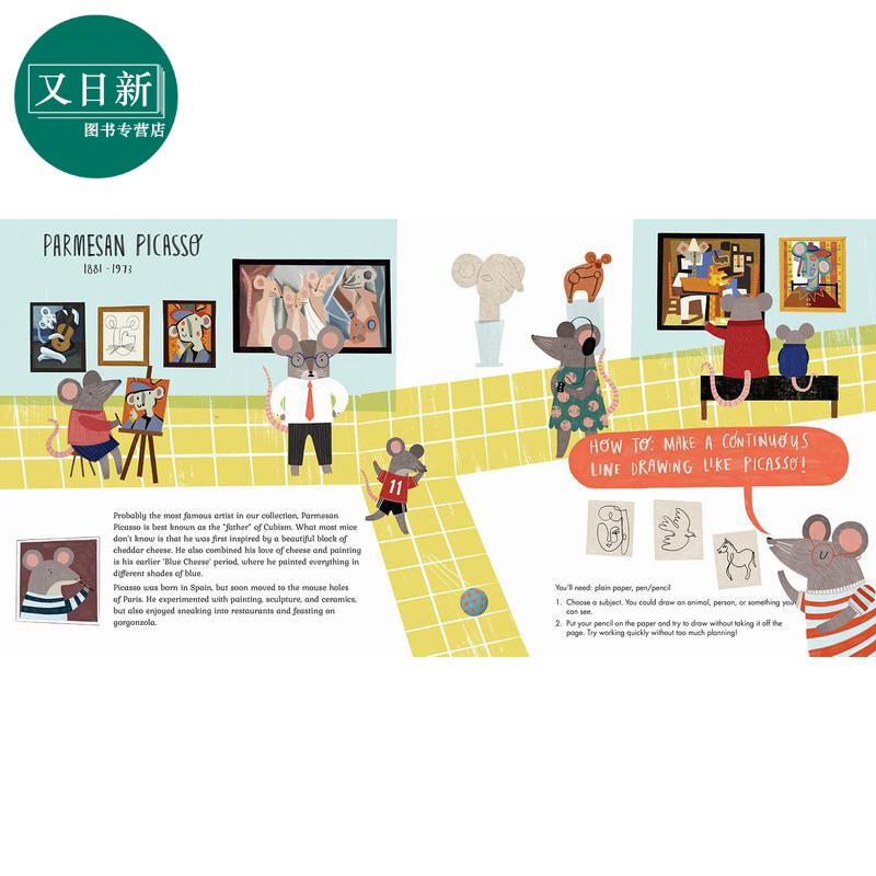 马塞尔的老鼠博物馆Hannah Abbo Marcel's Mouse Museum英文原版儿童故事绘本精品绘本进口图书艺术与创意又日新_虎窝淘