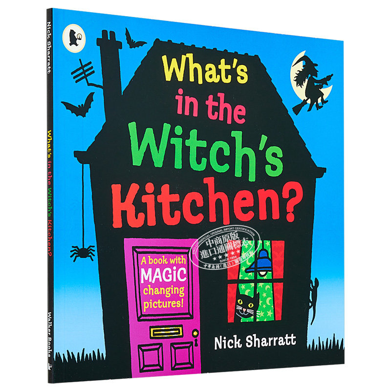厨房里有什么神奇厨房翻翻书 What's in the Witch's Kitchen英文原版 Nick Sharratt进口新奇故事绘本 3-6岁_虎窝淘
