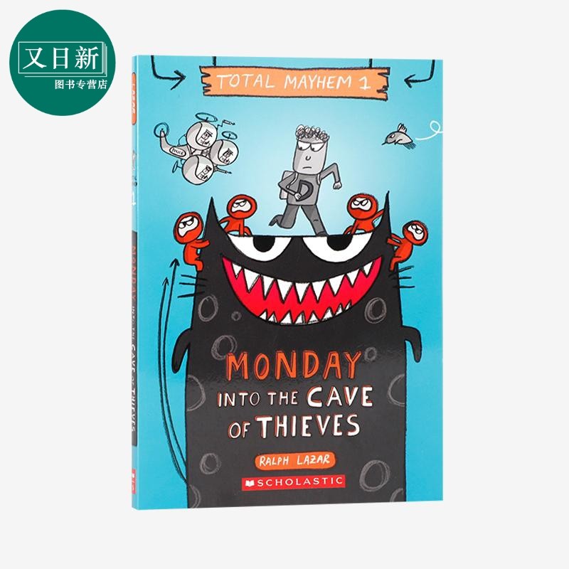 Total Mayhem#1搞笑星期1 Monday Into the Cave of Thieves Ralph Lazar儿童故事章节书学 ...