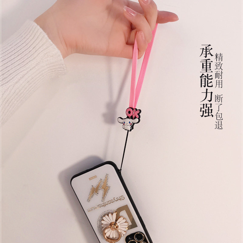 手机挂绳短款手腕绳挂件女款卡通可爱玉桂狗挂链情侣款手工编织挂坠结实耐用钥匙扣吊坠手机壳通用防丢吊绳_虎窝淘
