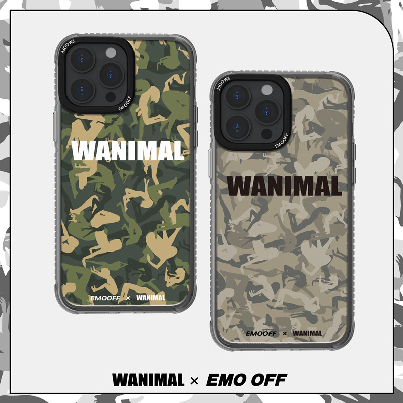 WANIMAL EMO OFF联名款王动原创苹果14promax新款适用iphone13pro max防摔套艺术家潮壳14plus个性创意 ...