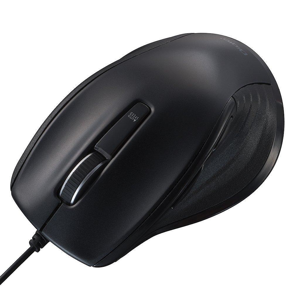 【日本直邮】Digio 2蓝光LED鼠标5按钮静音大型鼠标黑色_虎窝淘