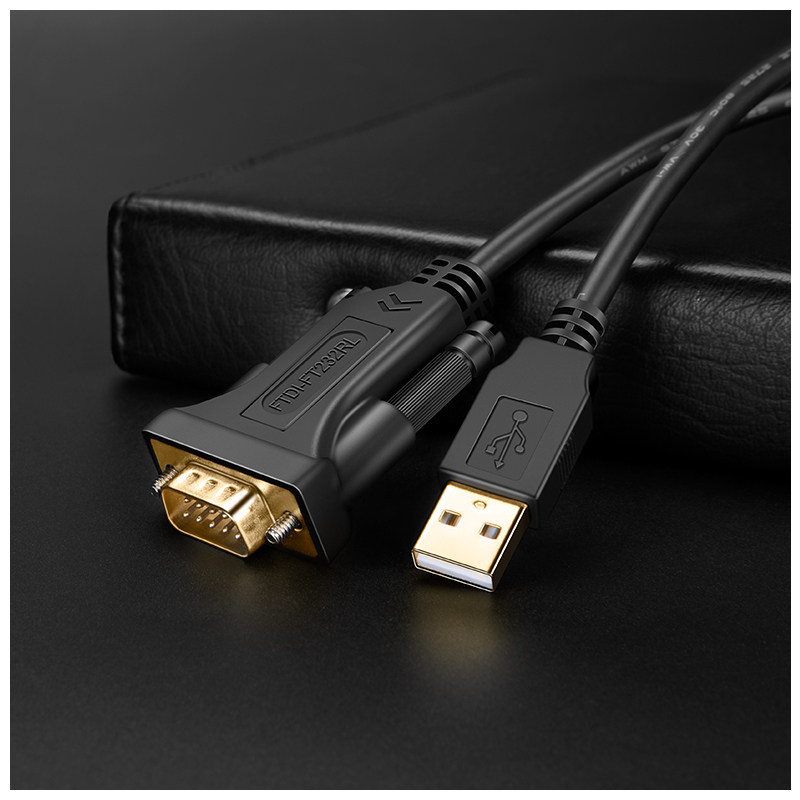 CABLE CREATION CD0480 USB2.0转RS232串口连接转换线1米FT232RL_虎窝淘