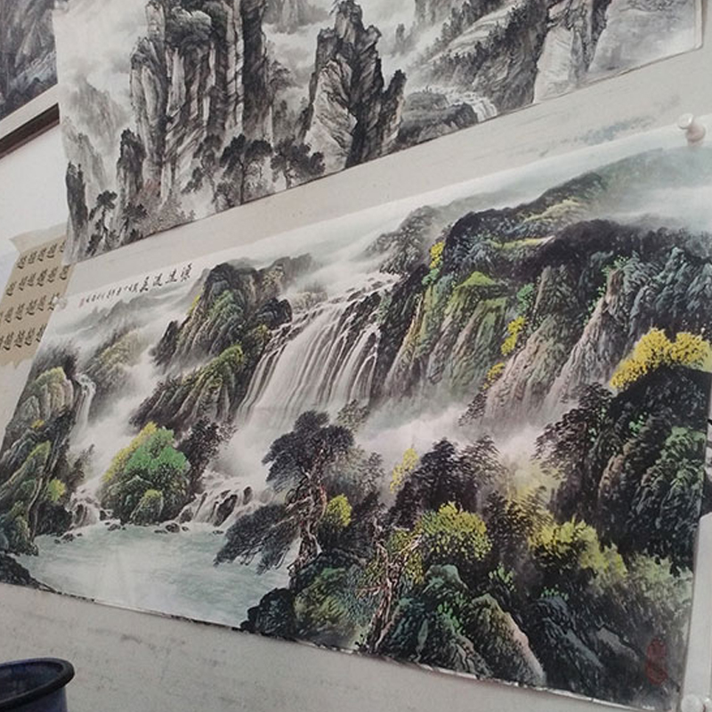 八尺宣纸大规格纯手工丈二丈六丈八加厚8尺半生半熟宣纸毛笔字国展书法创作专用山水牡丹写意国画作品生宣纸_虎窝淘