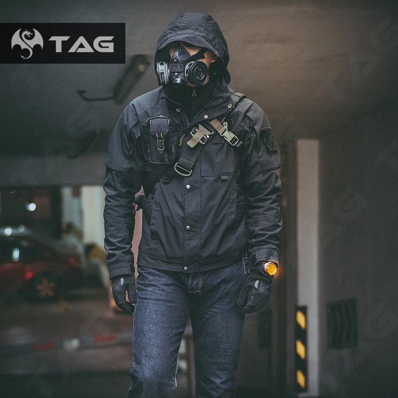 MAGFORCE麦格霍斯台湾台马机车战术机动高能夹克C1106男外套黑_虎窝淘
