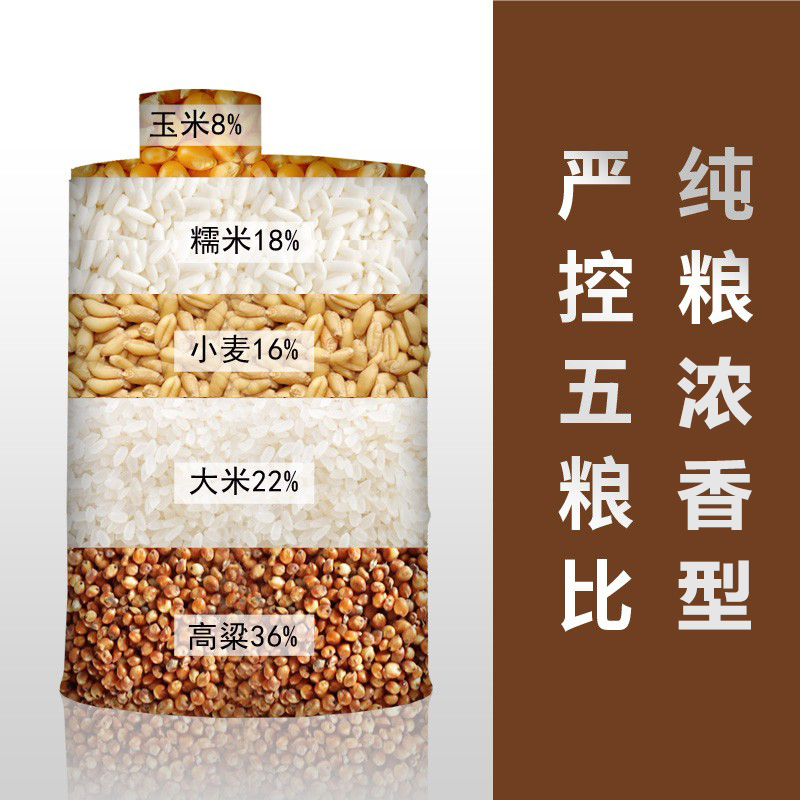 一桶金浓香型白酒42度500ml*4瓶送小酒五粮酿造固态法金喜来礼盒_虎窝淘