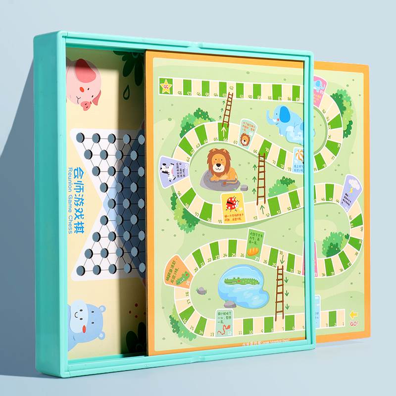 五子棋跳棋象棋飞行棋游戏多功能棋盘儿童小学生礼物棋类益智玩具_虎窝淘