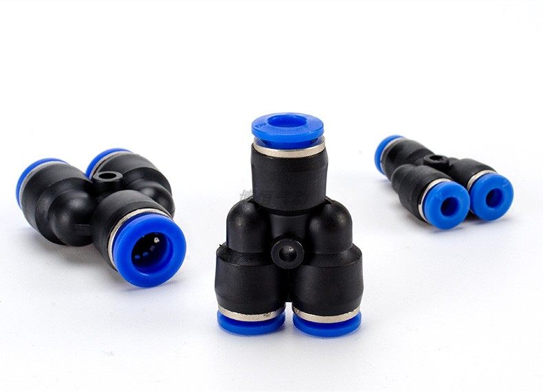 气动元件PY6气动气管快速插接头PY8 Y型三通PY4/PY10/PY12/PY16_虎窝淘