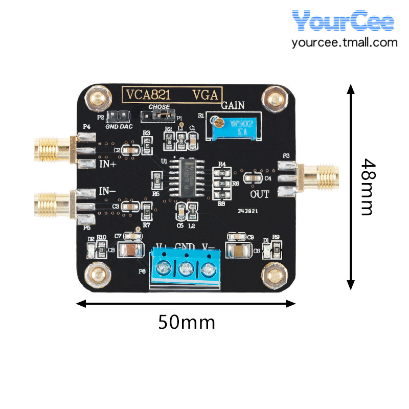 VCA821压控增益放大器模块程控增益放大器电压控制增益_虎窝淘