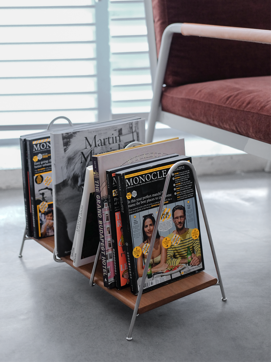 北欧日式现代简约实木书架落地置物架书报架铁艺收纳杂志架报刊架_虎窝淘