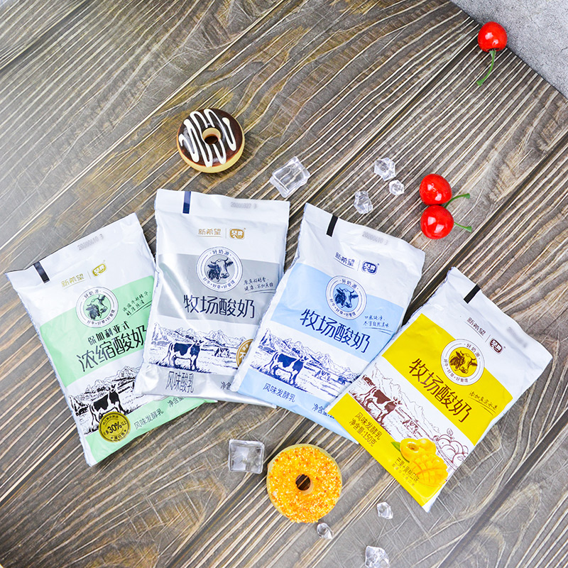 新希望牧场酸奶141g*15/10/5袋原味无蔗糖冰淇淋味可选家庭袋装_虎窝淘