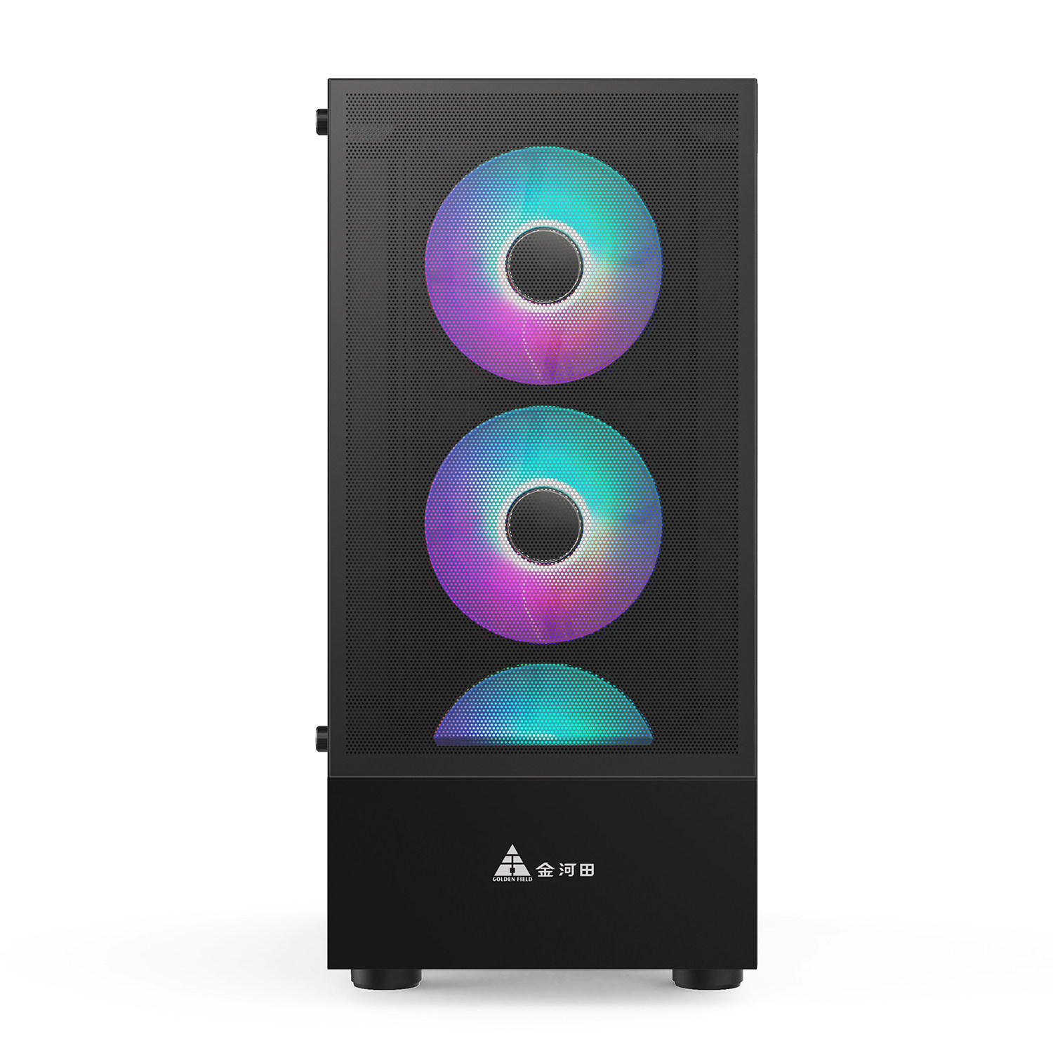 金河田预见N39电脑机箱台式DIY全侧透游戏水冷E-ATX大板背线机箱_虎窝淘