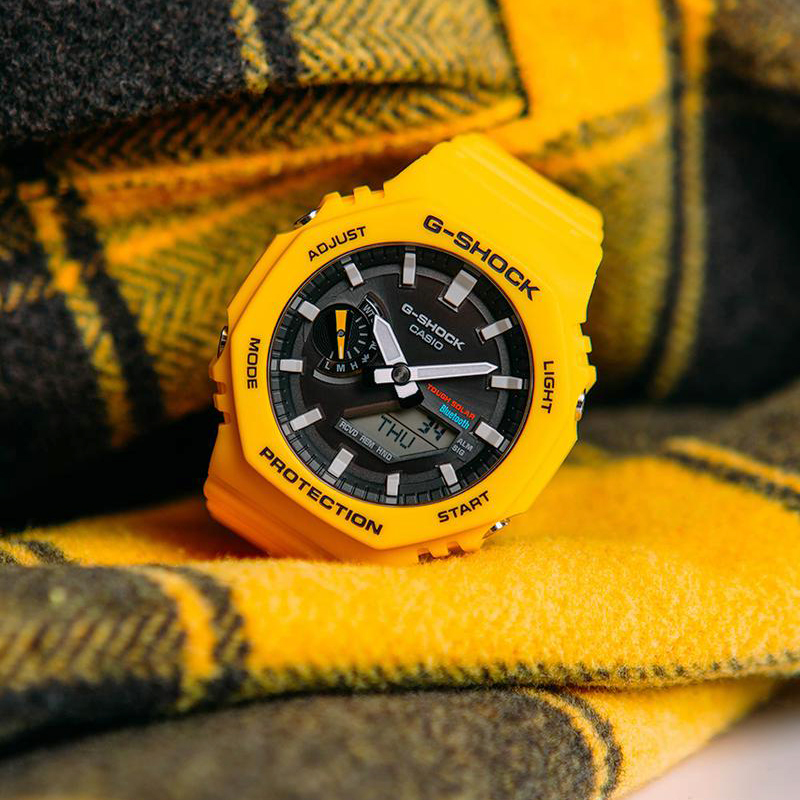 卡西欧新款蓝牙太阳能农家橡树八角形运动手表男GA-B2100-1A1 2 3_虎窝淘