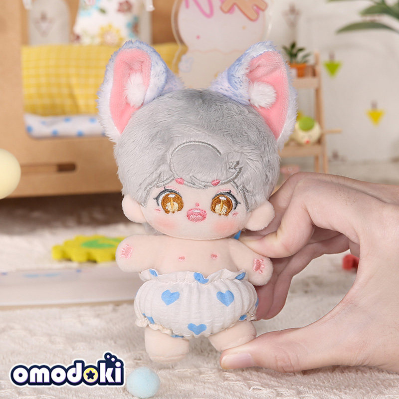 omodoki原创现货10cm棉花娃娃可爱娃衣桃心面包裤无属性娃娃衣服_虎窝淘