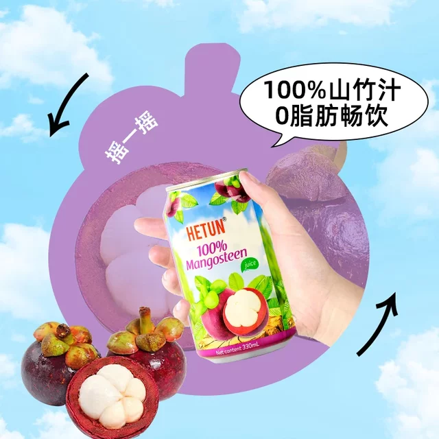 HETUN Mangosteen Juice NFC No Addition 0 Fat Non-Concentrated Reduction ...