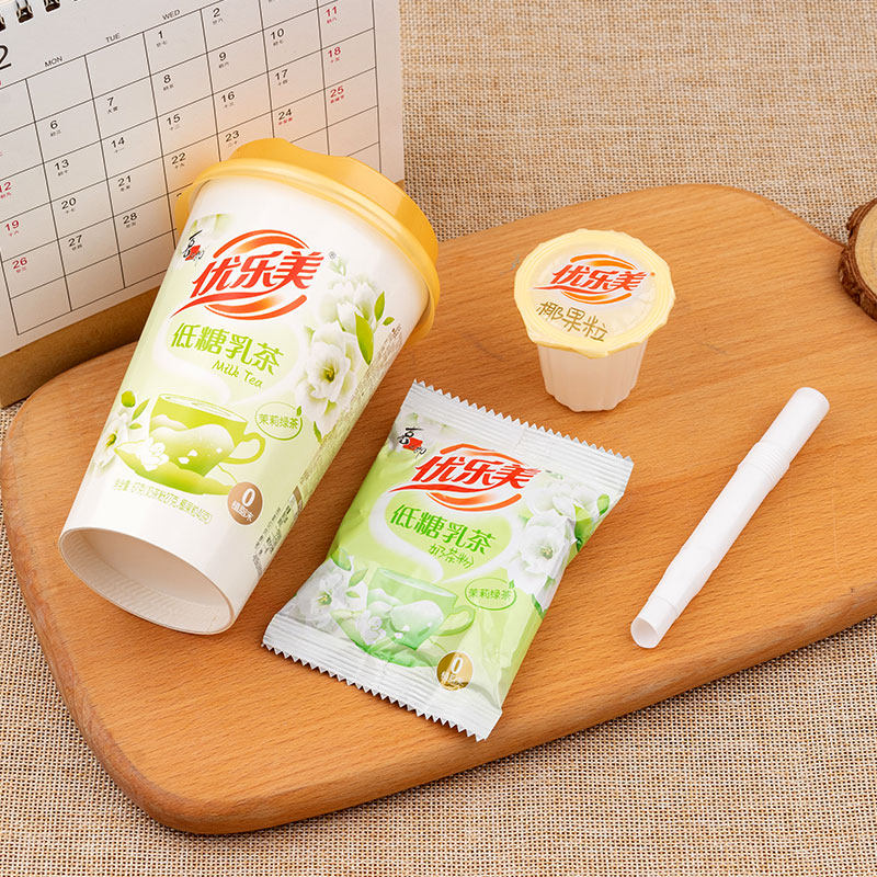 新品优乐美低糖乳茶奶茶67g杯装桃桃乌龙茉莉绿茶0植脂末冲泡饮料_虎窝淘