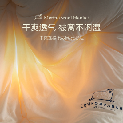 艾美家卡芙丽澳毛美利奴羊毛被