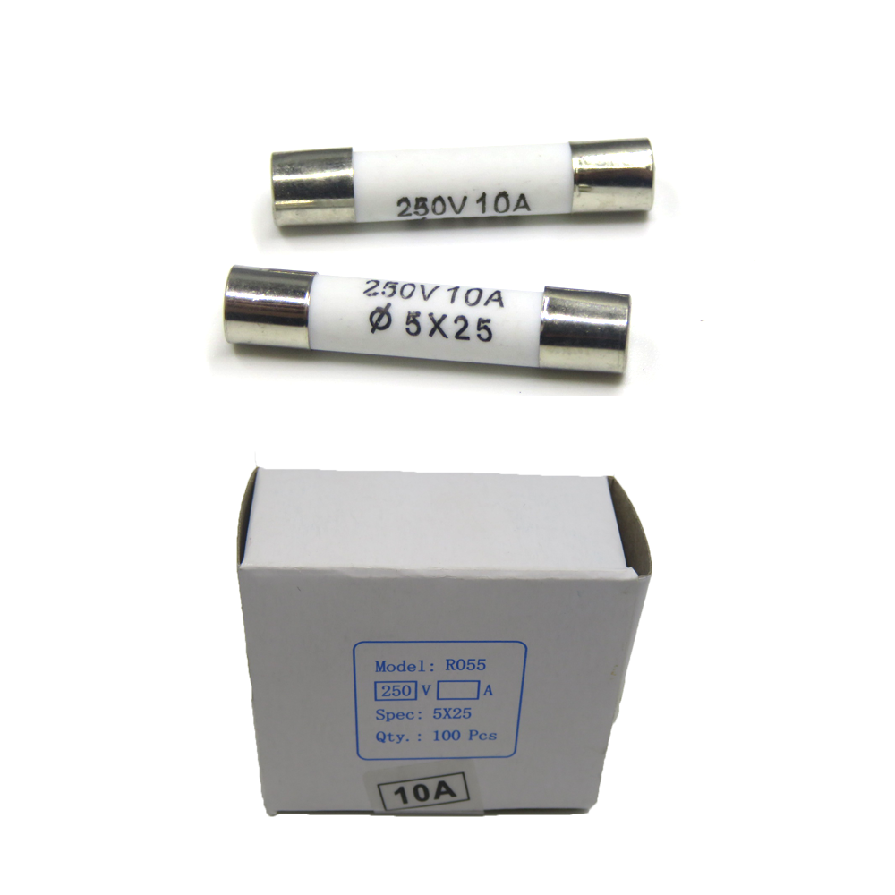 5x25陶瓷保险丝管RO55 250V熔断器保险丝0.5A 1A 5A 15A 25A_虎窝淘