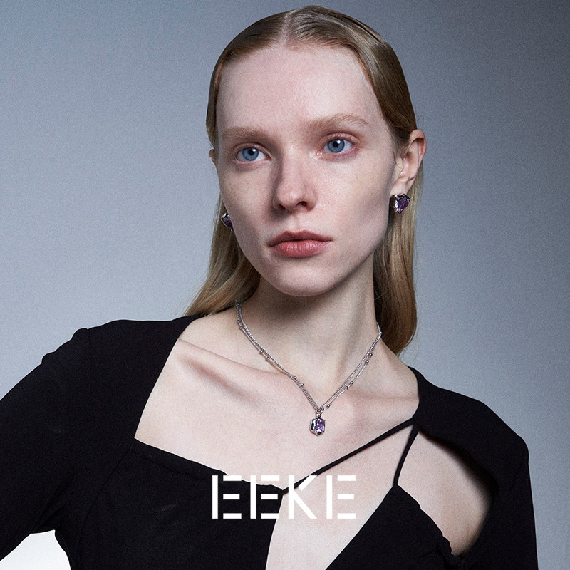 EEKE冰融系列融化爱心耳钉2023年新款潮女小众设计ins风高级感_虎窝淘