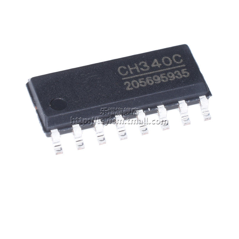 乐熠原装 CH340C SOP-16贴片CH340 USB转UART串口芯片内置晶振_虎窝淘