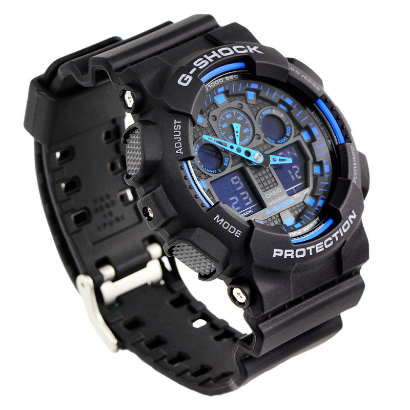 casio卡西欧手表g-shock系列运动防水防震防磁石英男表GA-100-1A2_虎窝淘
