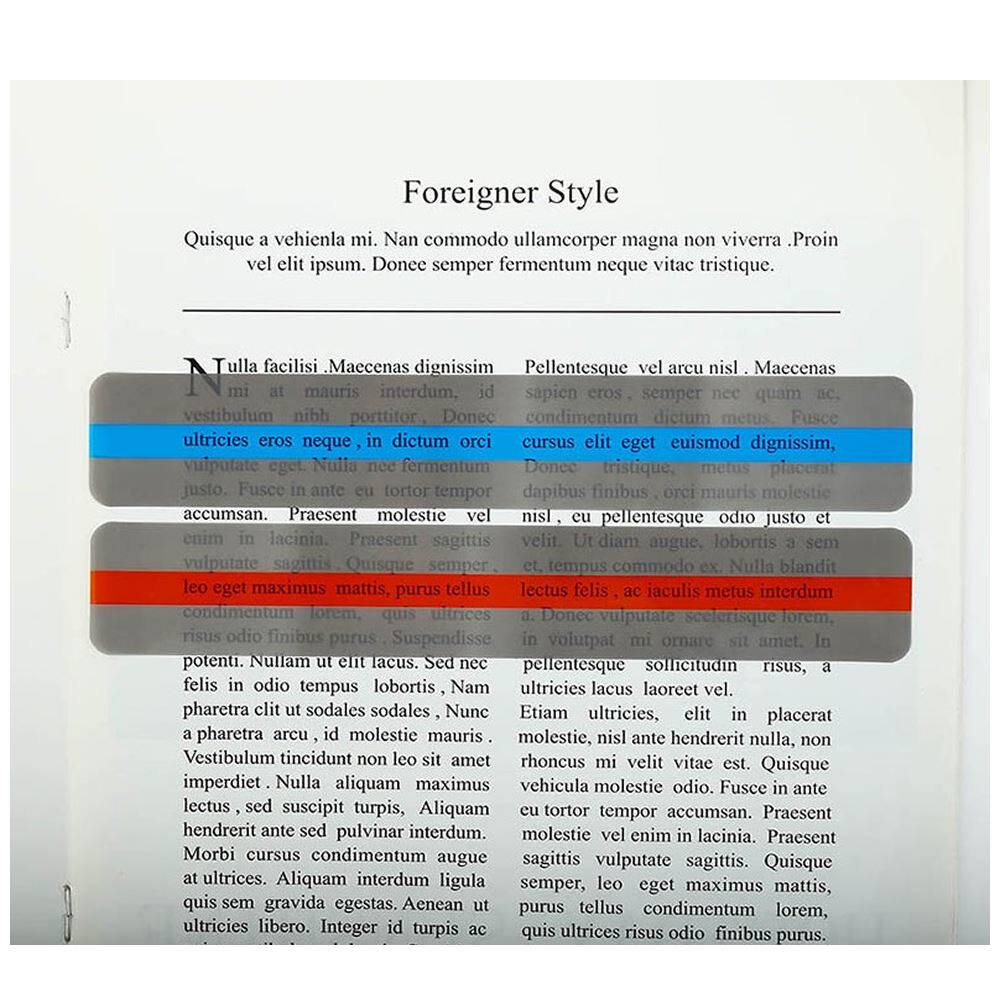 8 Pieces Reading Guide Strips Highlighter Colored Overlays B_虎窝淘
