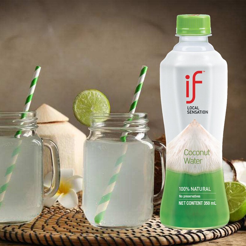 泰国进口if椰子水350ml瓶装0添加纯椰青健康网红饮料电解质水整箱_虎窝淘