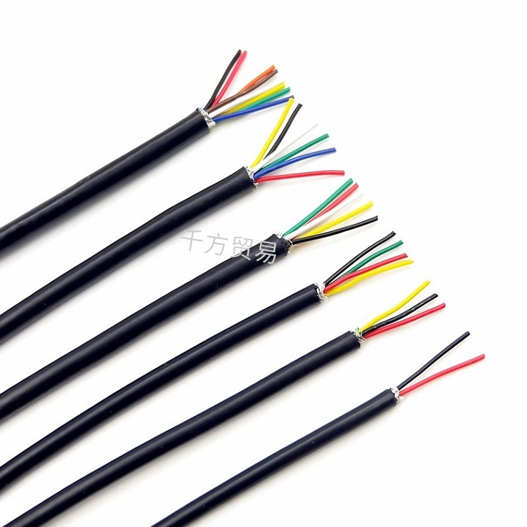 UL2464多芯屏蔽线24AWG护套电源线 2芯3芯4芯5芯6芯8芯信号控制线_虎窝淘