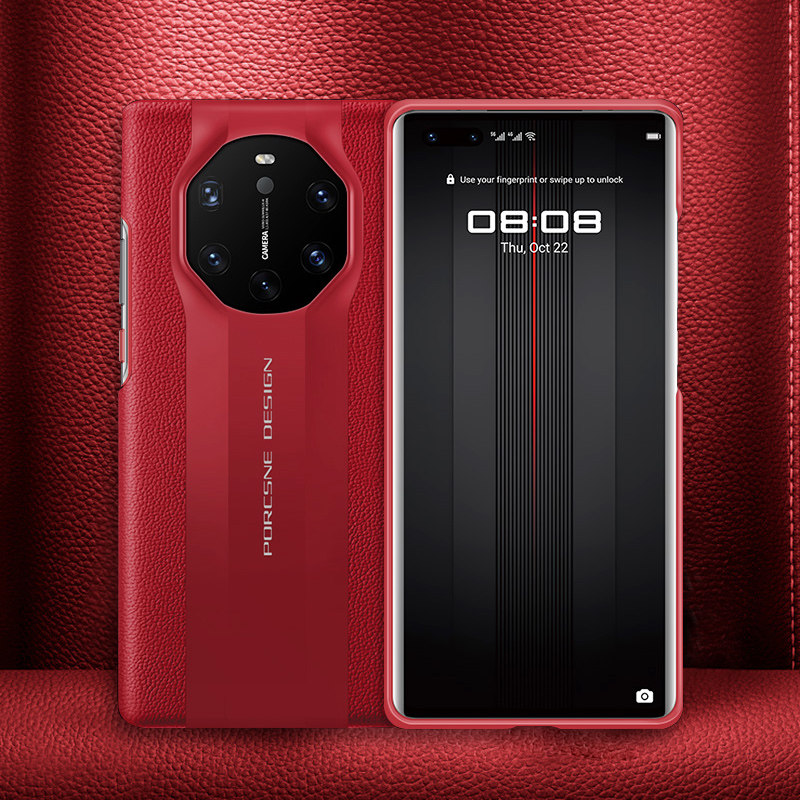 适用于华为mate40rs手机壳保时捷M40限量版rs高档真皮防摔mt40RS全包皮套牛皮同款mate40超薄pro后壳_虎窝淘