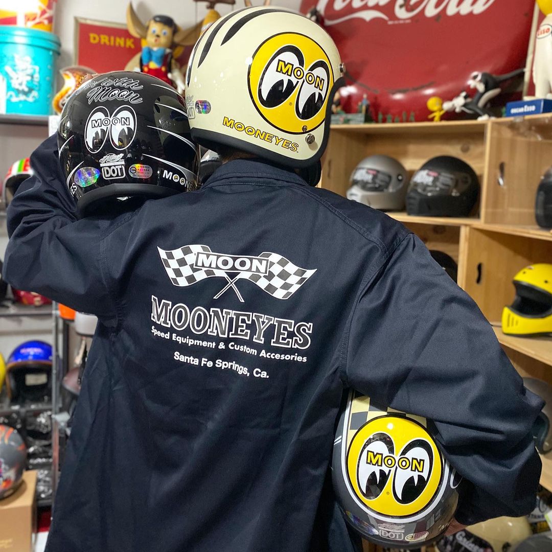 台湾Gallop Mooneyes头盔复古半盔芬克鼠大眼睛笑脸Vespa摩托车女_虎窝淘