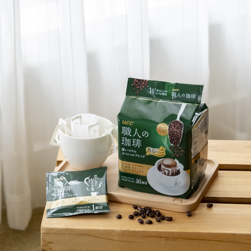 UCC悠诗诗滴滤式职人咖啡粉深厚浓郁16p日本进口挂耳咖啡
