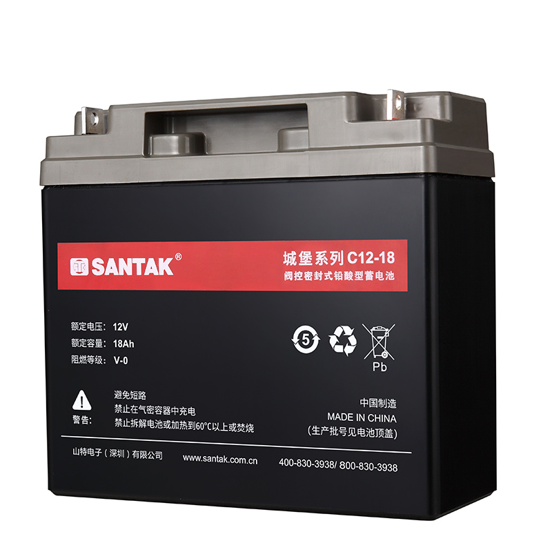 SANTAK山特 UPS不间断电源C12-18用铅酸蓄电池12V18AH城堡系列_虎窝淘