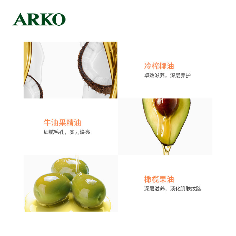 Arko牛油果焕亮罐装身体乳改善暗沉肌肤均匀肤色滋润嫩滑保湿留香_虎窝淘