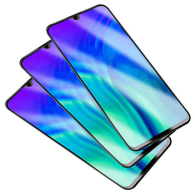 适用华为荣耀20i钢化膜带黑边pot-al00a抗蓝光麦芒8保护膜畅享9S手机膜hryal00ta贴膜hry一aloota高清potal10_虎窝淘