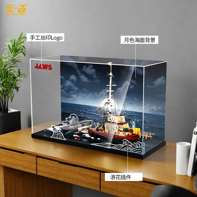 LYB LEGO 21350 Great White Shark Orca Ship Acrylic Display Box ...