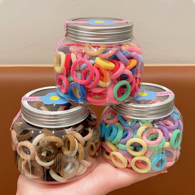 Children's hair loops are strong and elastic, not hurt, girls tie their ...