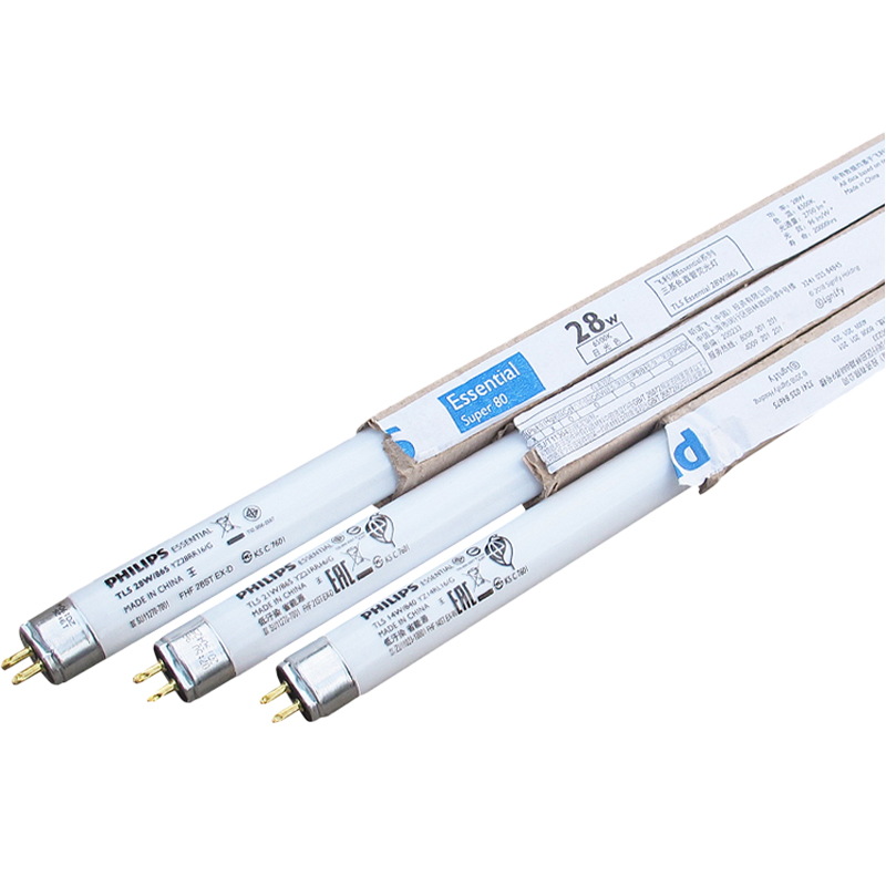 飞利浦T5灯管三基色日光灯TL5 14W/865 21W荧光灯管28W电杠电灯棒_虎窝淘