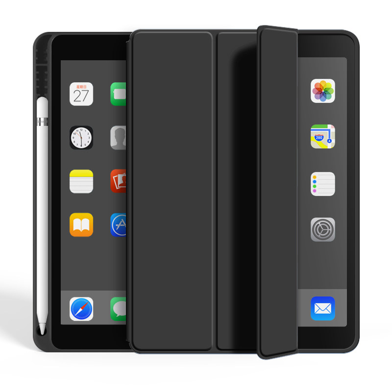 2022新款ipadair5/4/3保护套ipadpro苹果平板电脑三折液态硅胶带笔槽2020第九代保护壳10.2轻11英寸12.9适用_虎窝淘