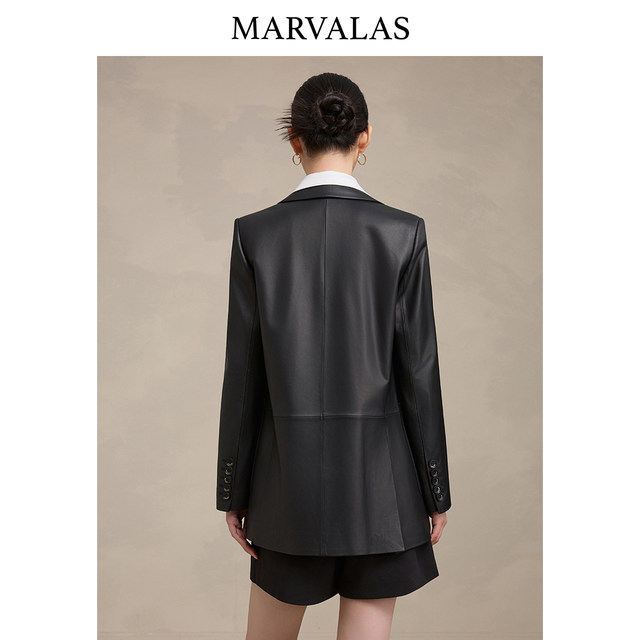 Mandeshi sheepskin suit 2025 autumn new fashion classic versatile solid ...