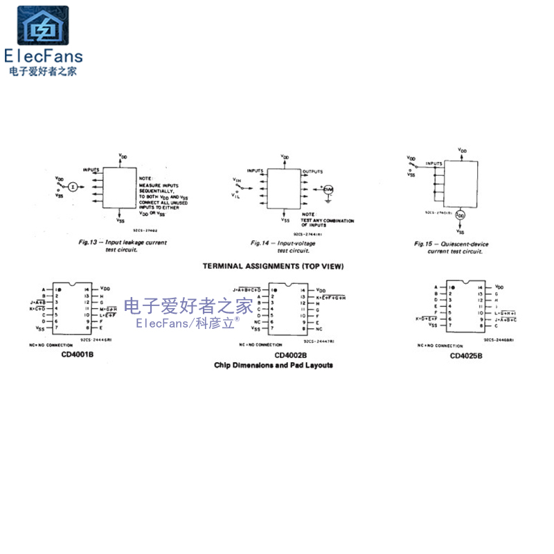 (5个)直插CD4001BE四2输入端或非门 DIP-14逻辑IC芯片 CD4001_虎窝淘