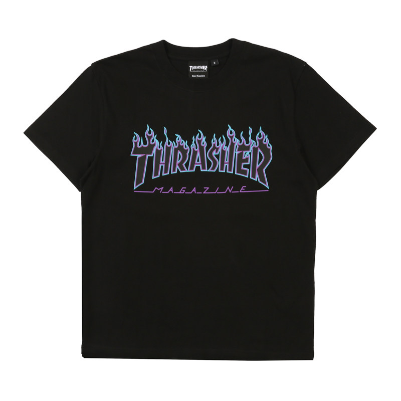 【THRASHER官方】JLP日版 FLAME S/S T-SHIRT经典火焰logoT恤_虎窝淘