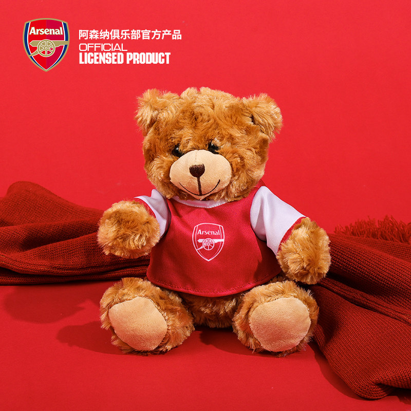 arsenal泰迪熊玩偶毛绒玩具球迷用品