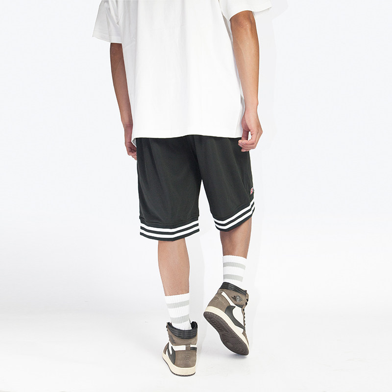【SIMOK官方店】斯摩克街头潮牌嘻哈短裤复古双层网眼条纹篮球裤_虎窝淘