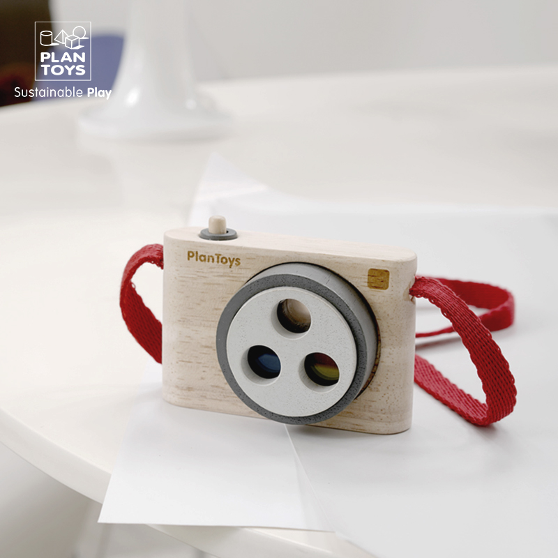 plantoys儿童照相机三色玩具宝宝木制可旋转镜头场景摆件礼物5450_虎窝淘