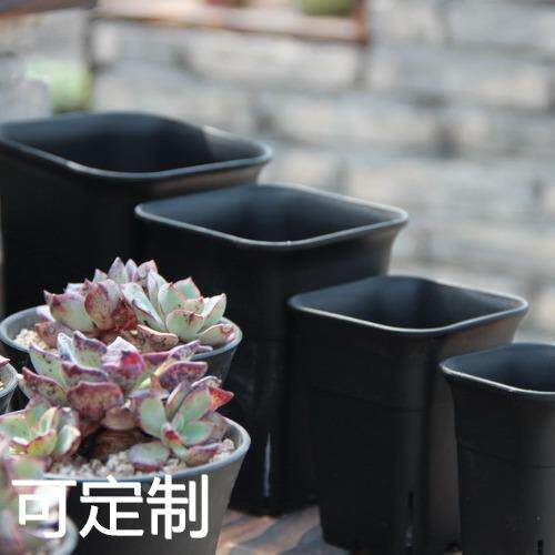 Medium succulent flower pot, square all-purpose pot, high-waisted deep ...