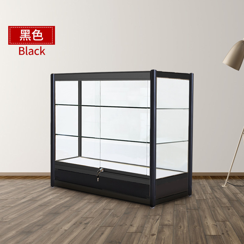 玻璃展示柜铝合金展柜药店玻璃柜柜台样品透明诊所亚克力板