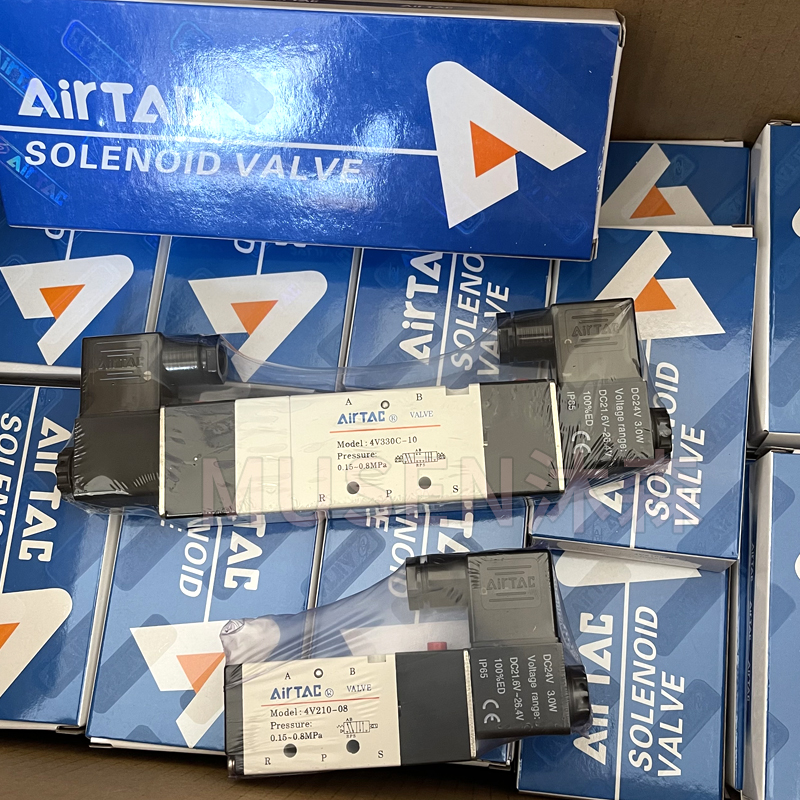 亚德客电磁阀气缸二位五通4V210一08 4V310-10 4V410-15换向气阀_虎窝淘