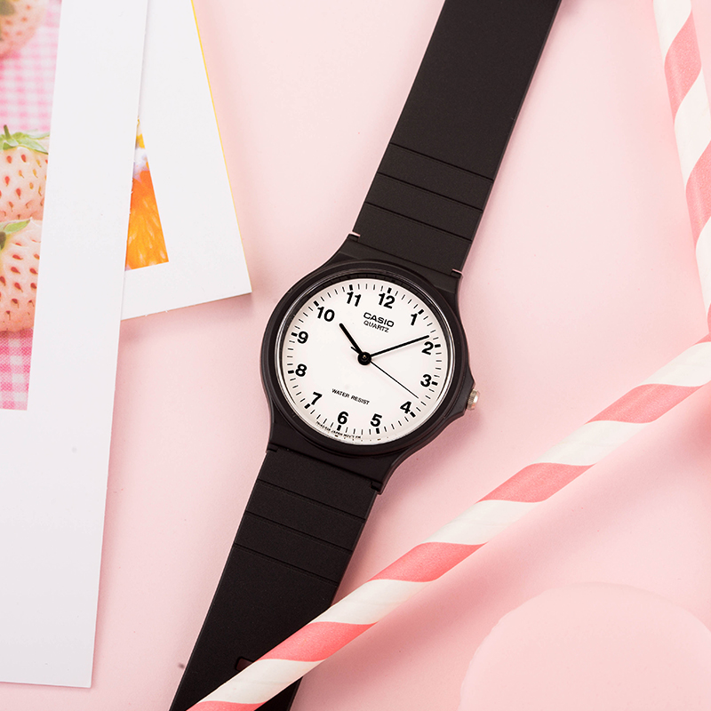 CASIO卡西欧手表男女学生考试考研mq24儿童小黑表MQ-24-7B2 MW59_虎窝淘