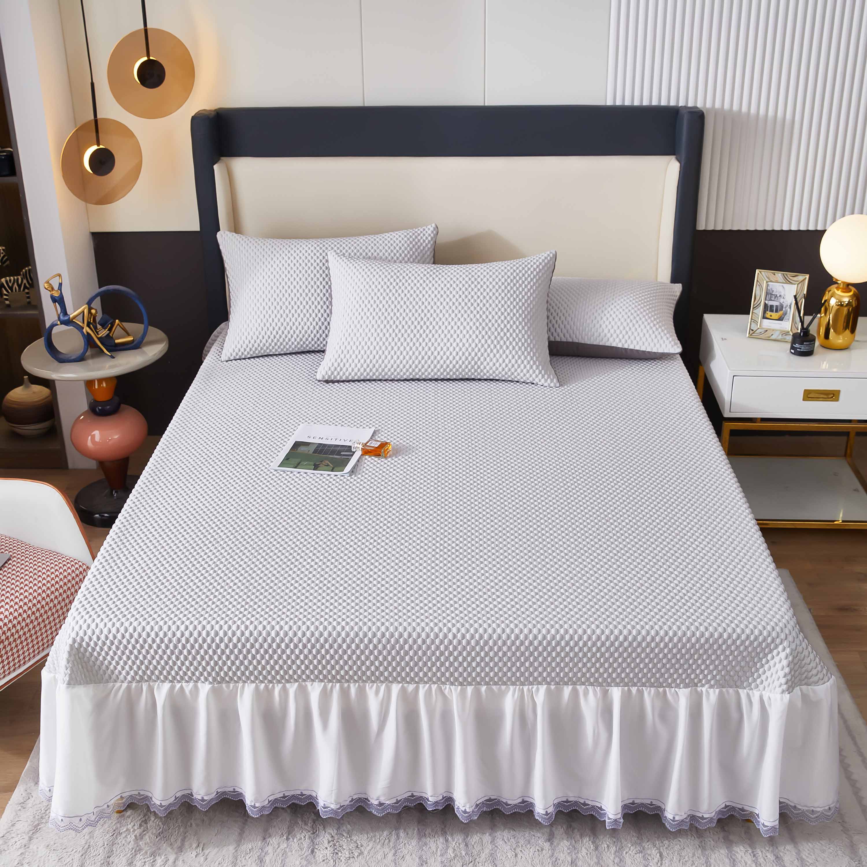 床裙款【质量太好辣】7D冰豆豆冰丝席三件套 - 惠券直播 - 一起惠返利网_178hui.com