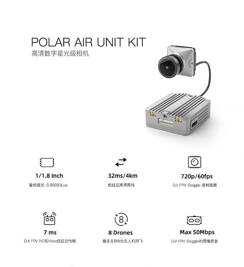 新品DJI大疆蜗牛天空端CADDX polar air unit kit vista kit极光_虎窝淘